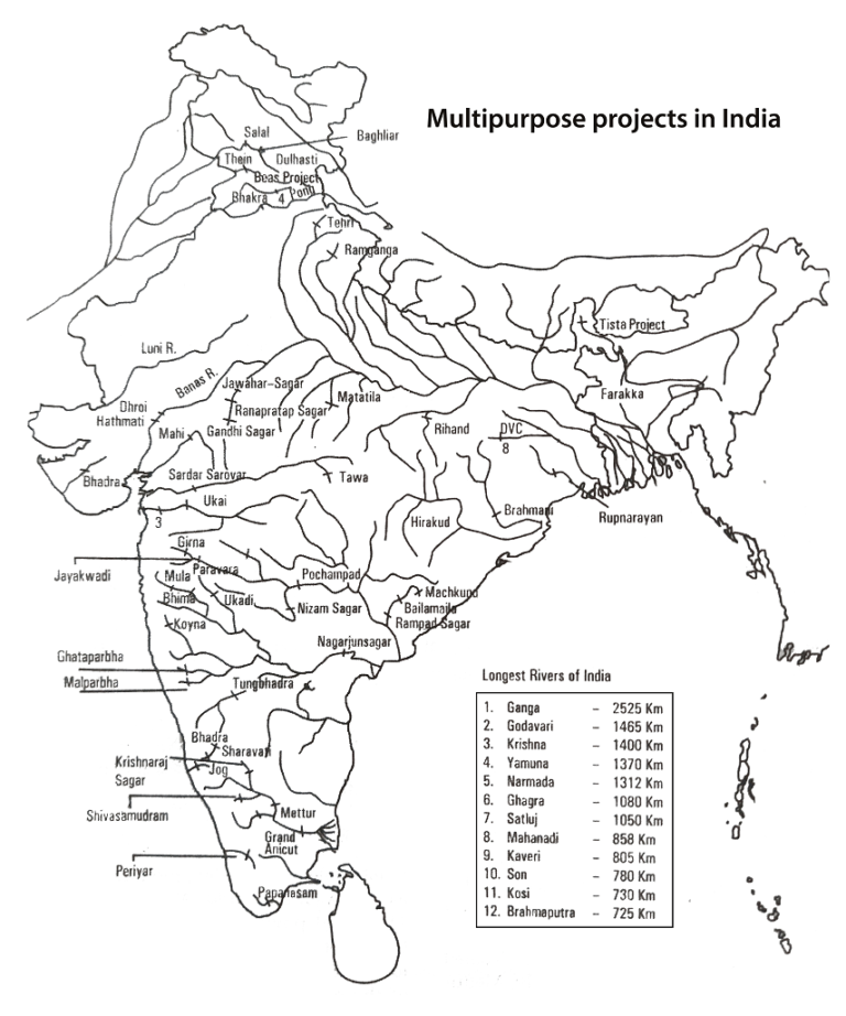 Major Multipurpose River Valley Projects In India Ias Site